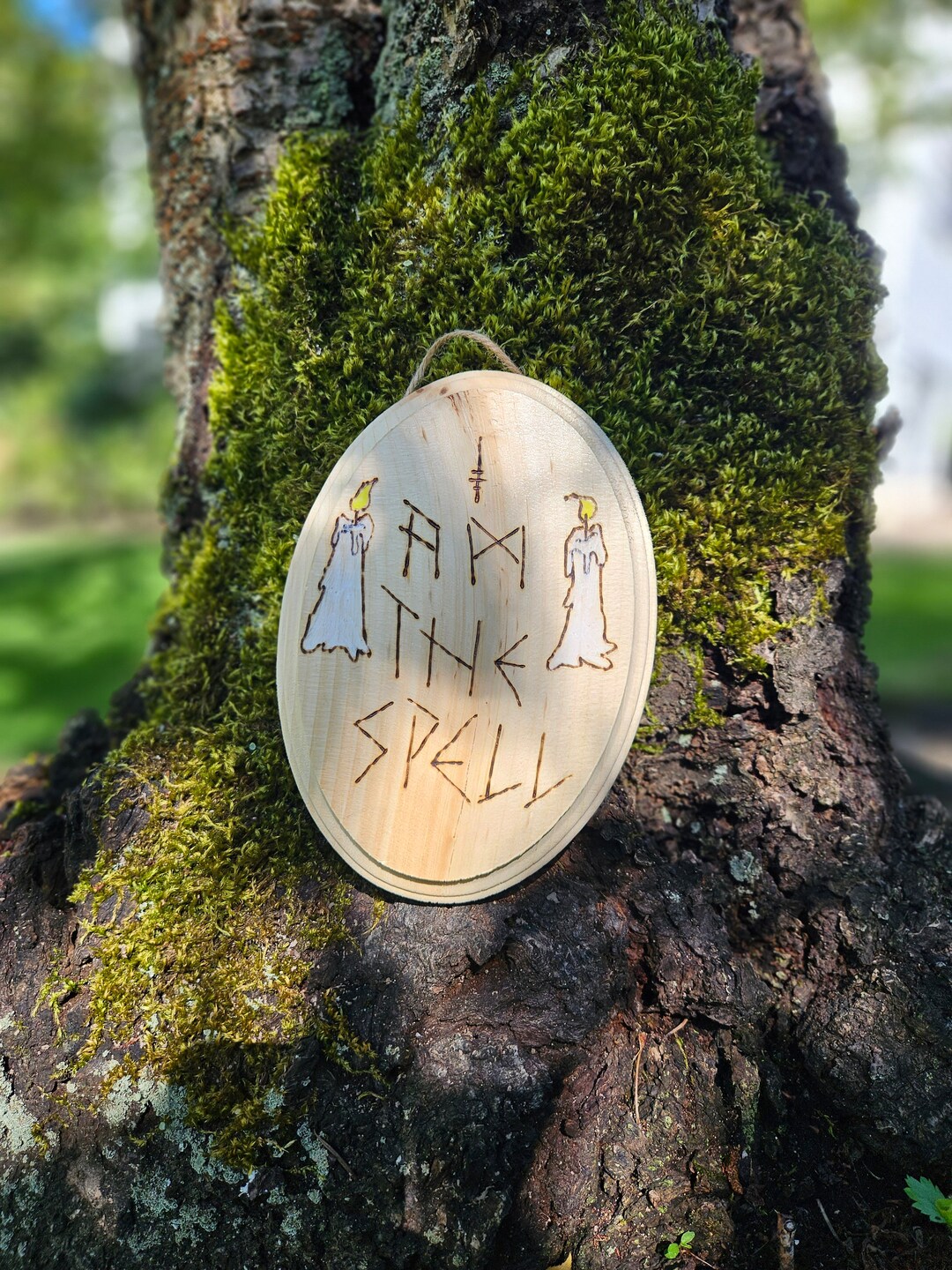 I Am the Spell Wood Burned Sign, Pyrography, Candles, Witch Decor ...