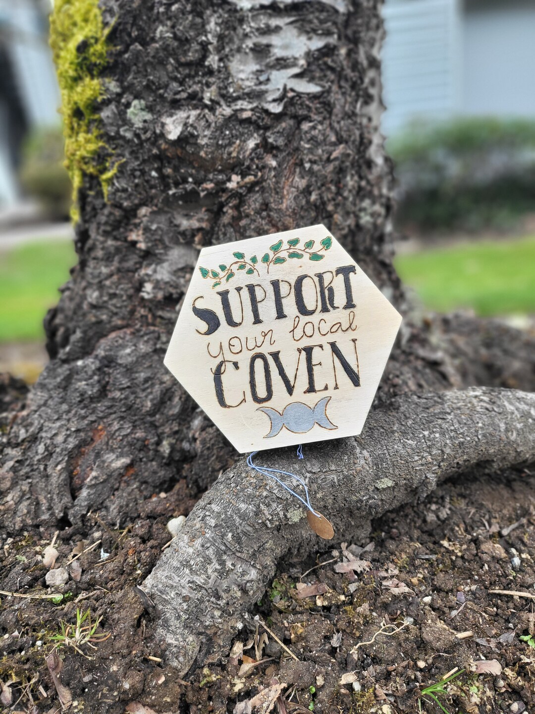 Support Your Local Coven Wood Burned Jewelry Trinket Box, Witch Decor ...