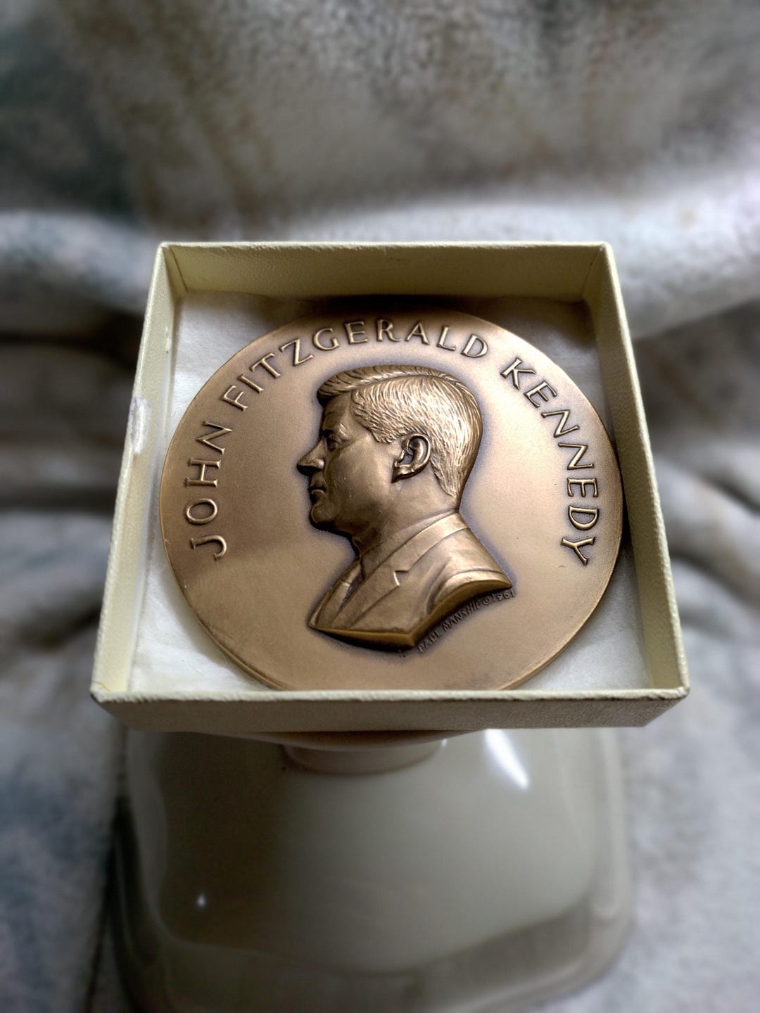 Original Vintage JFK Inaugural Bronze Medal Coin January 20 1961 ...