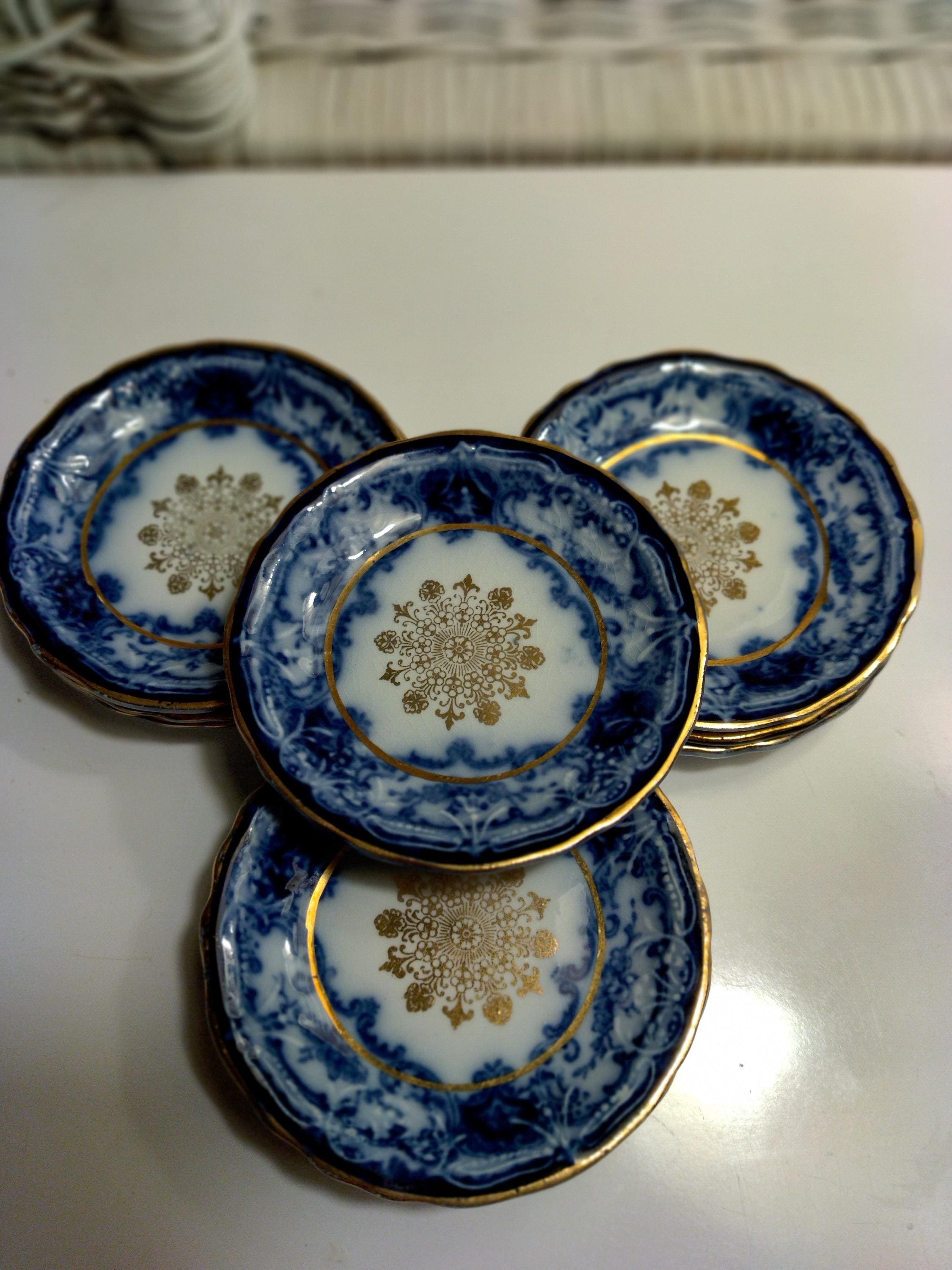 Flow Blue John Maddock and Sons Butter Pat Dish. Dainty Collection ...