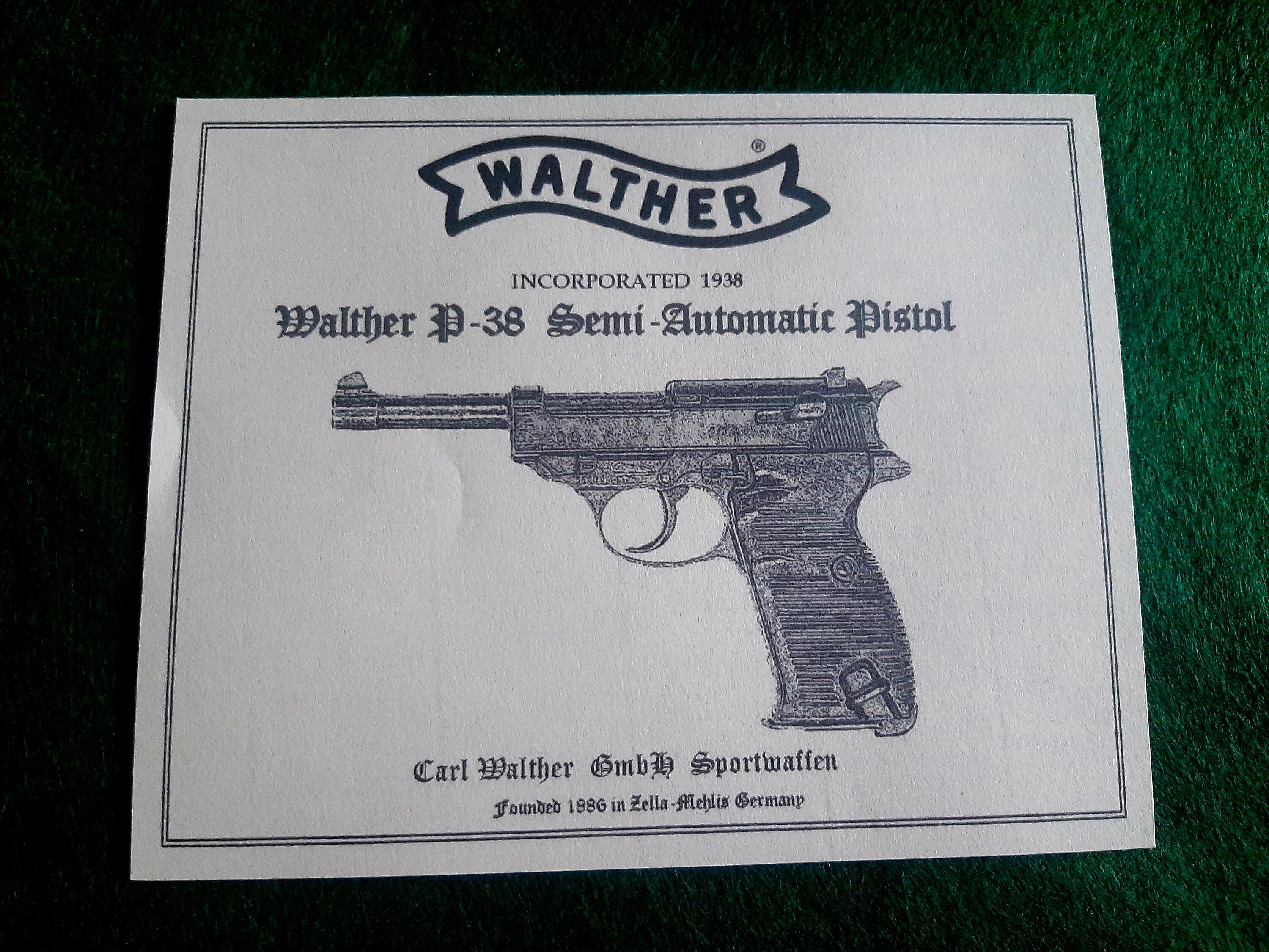 Walther P38 Gun Case Label - Etsy