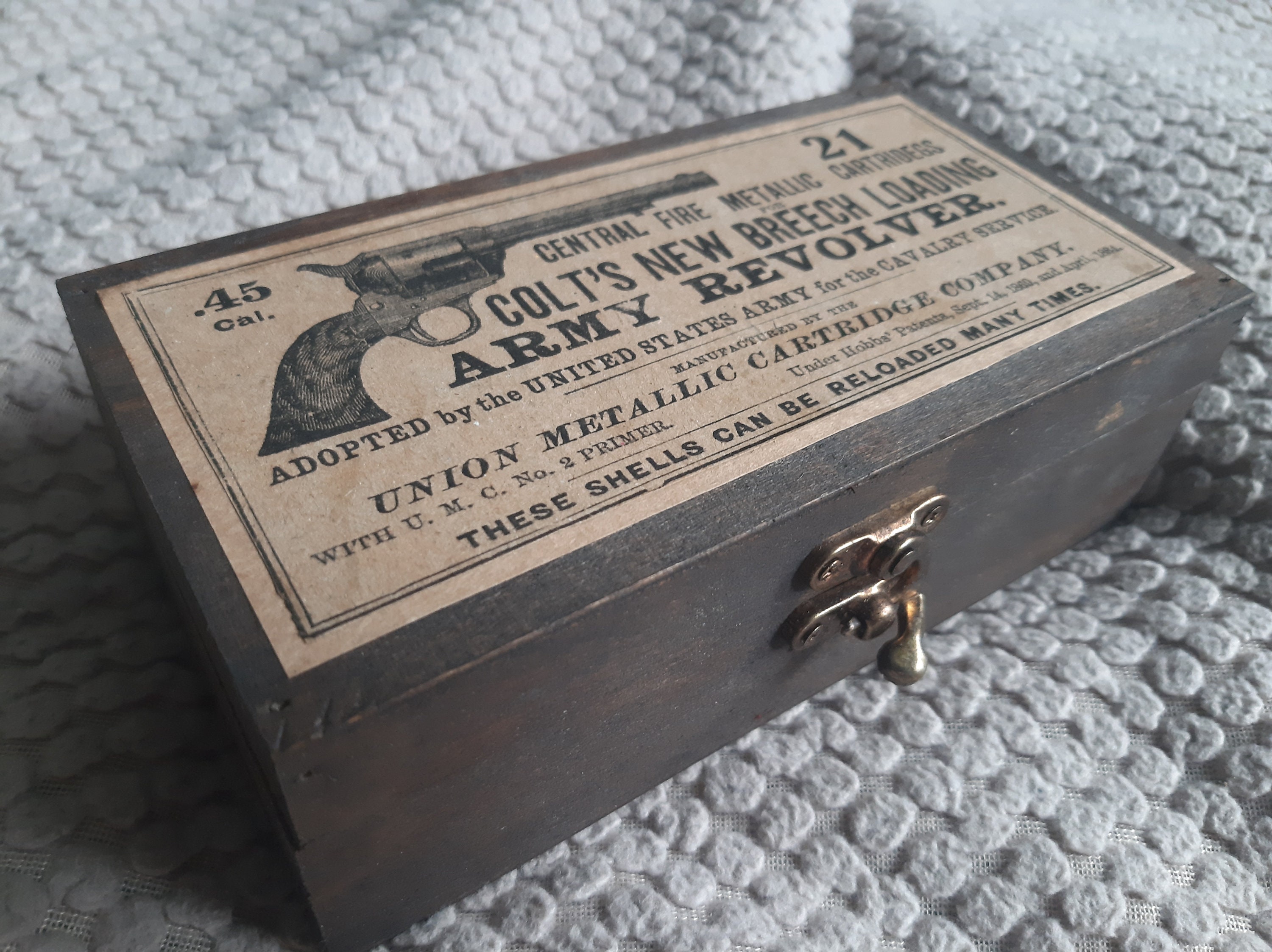 Wooden Ammo Box for Colt 45 Single Action Army Revolver - Etsy