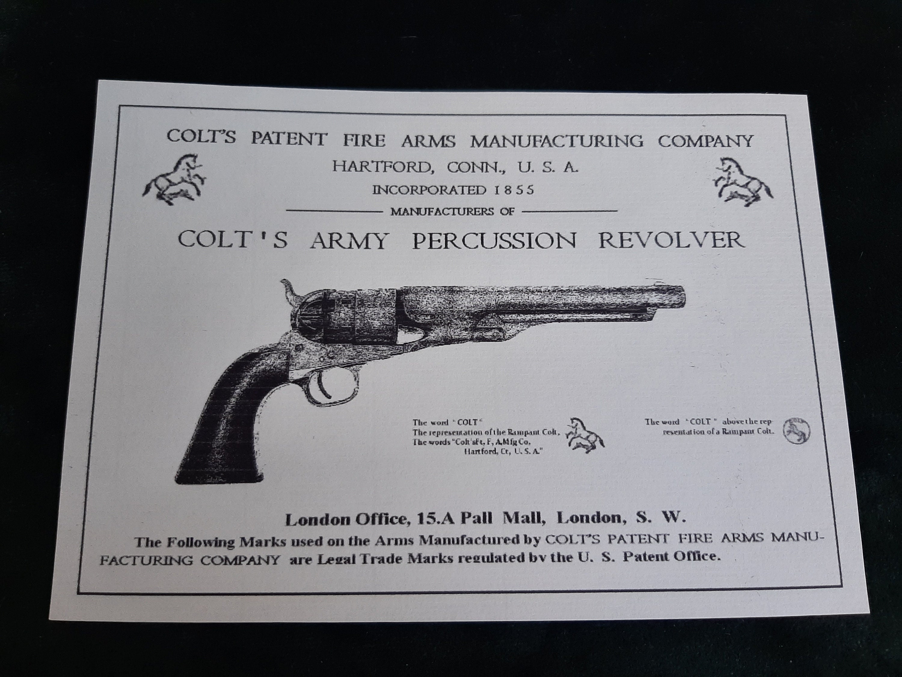 Colt 1860 Army Case Label - Etsy