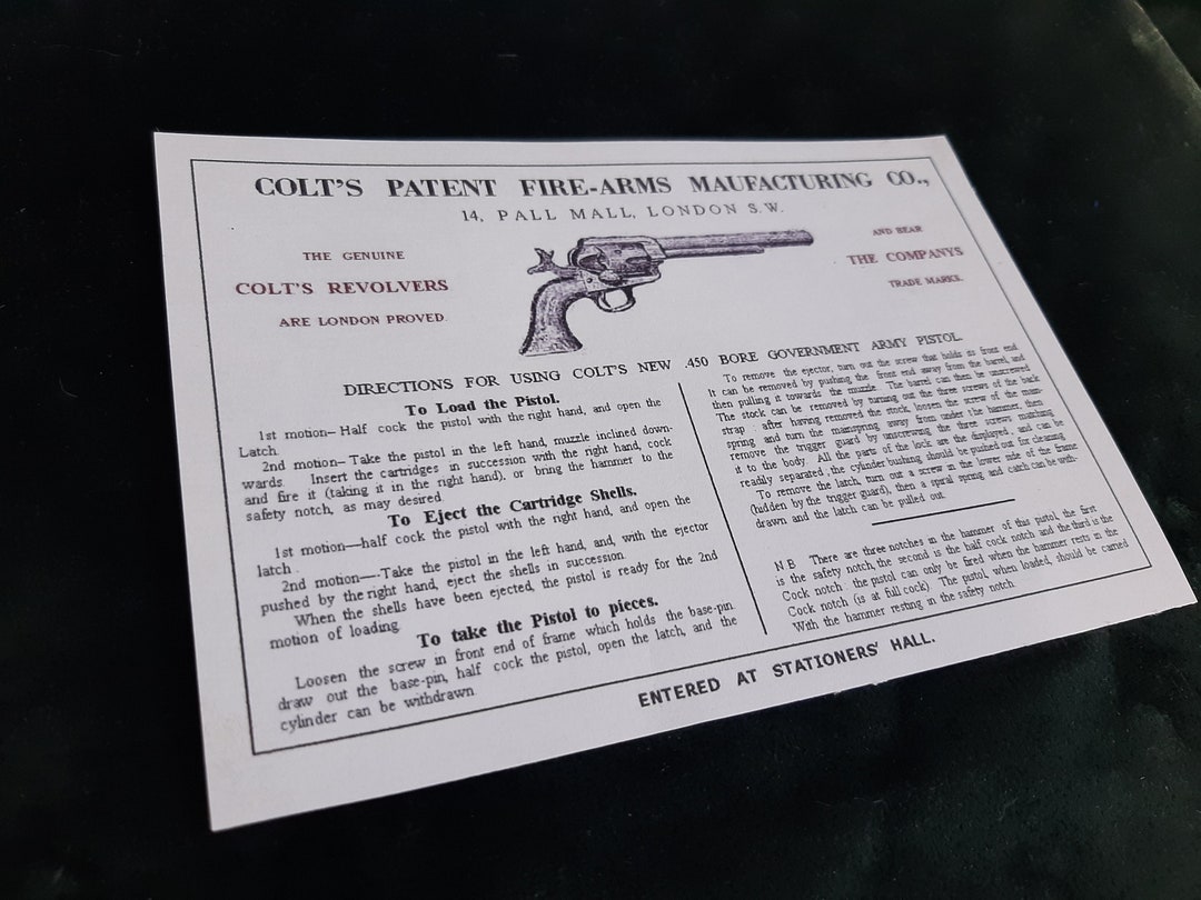 Colt 45 Single Army Case Label - Etsy