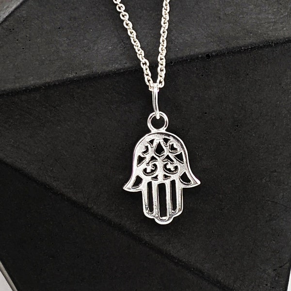 Silver Hamsa Pendant - Etsy UK