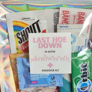 Last Hoe Down in Austin Hangover Kit Bachelorette Party Favors and ...