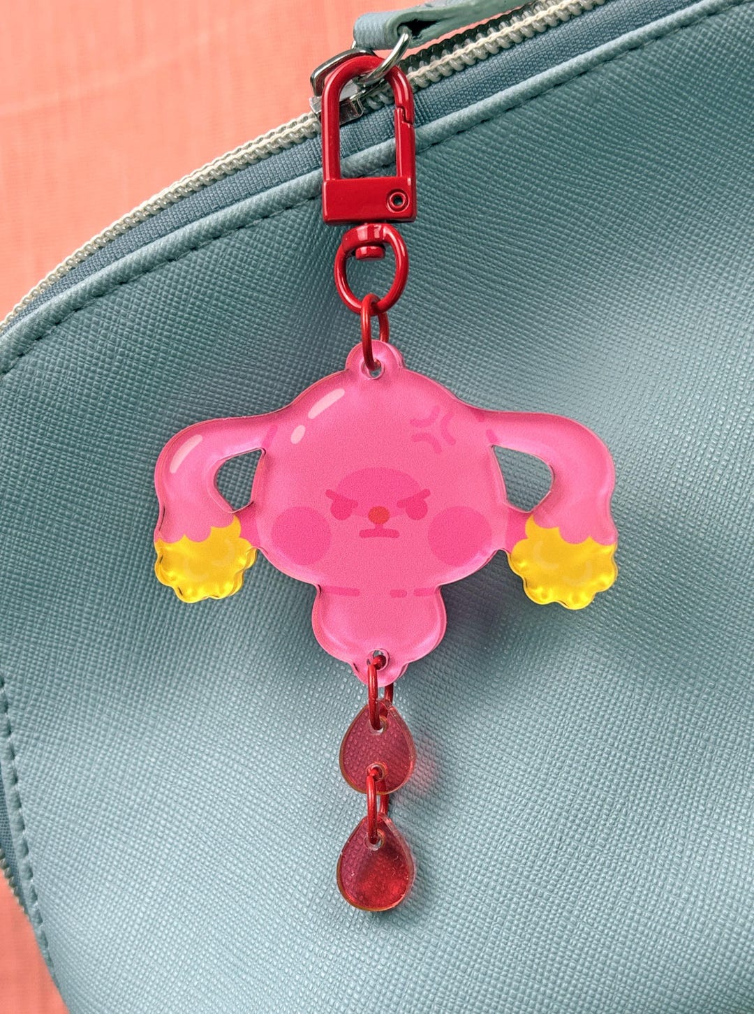Uterus Period Acrylic Charm - Etsy