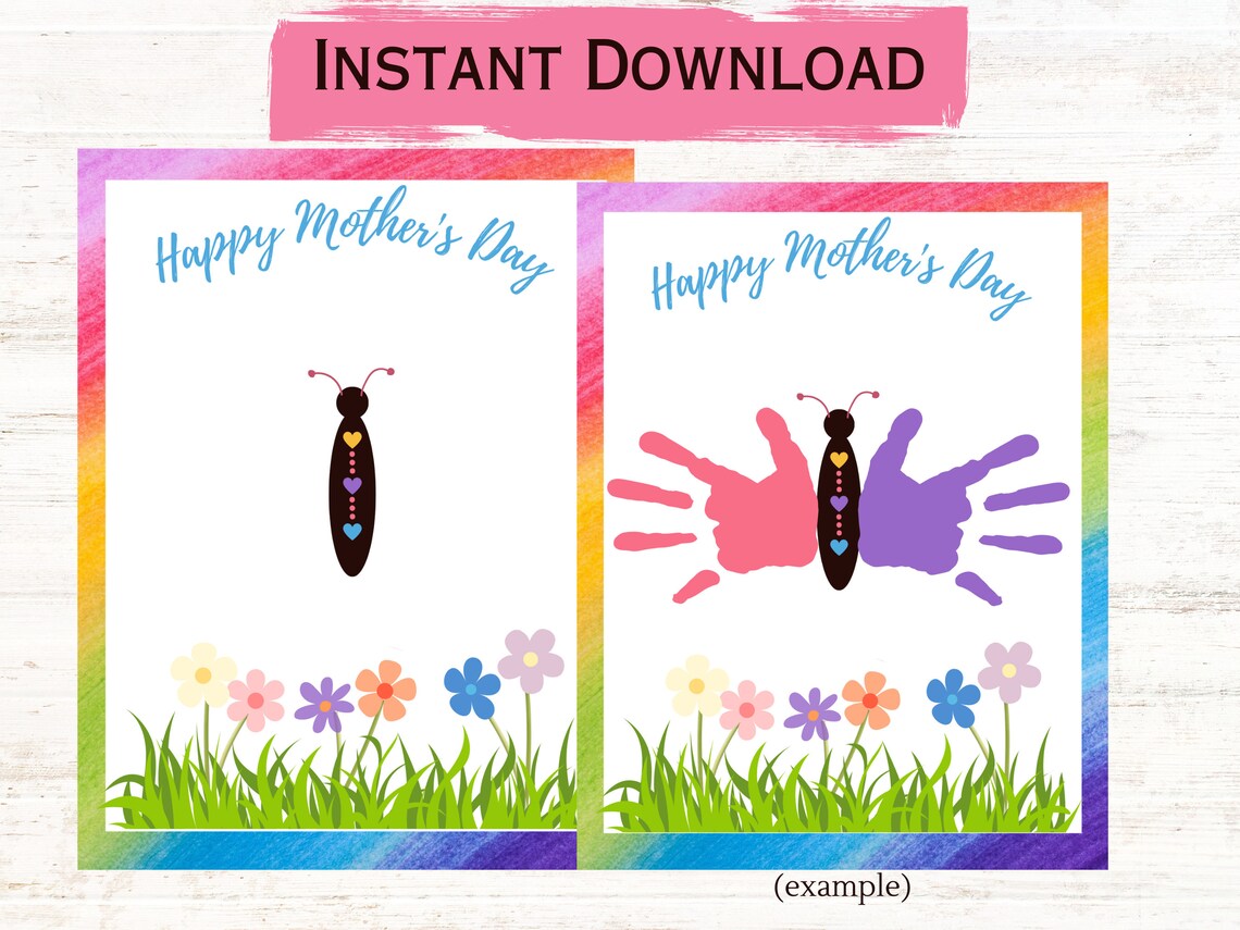 Handprint and Footprint Mother's Day Craft, Mother's Day Gift ...