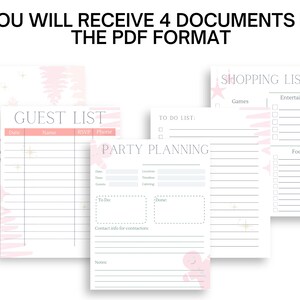 Simple Christmas Party Planning Printable | Instant Download | Editable ...