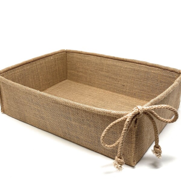 Burlap Basket - Etsy