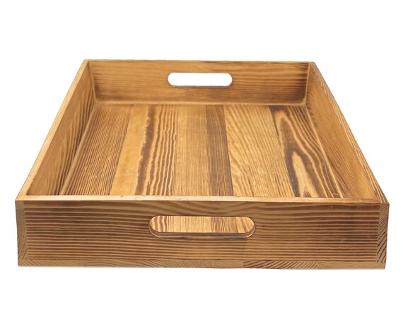 Wood Serving Tray Rectangular 17x13 Inches With Handles for - Etsy