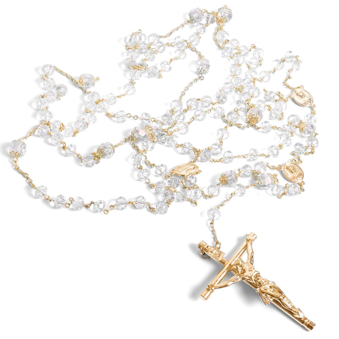 Lazo De Boda Wedding Lasso With Crystals Oversized Rosary With Gold ...