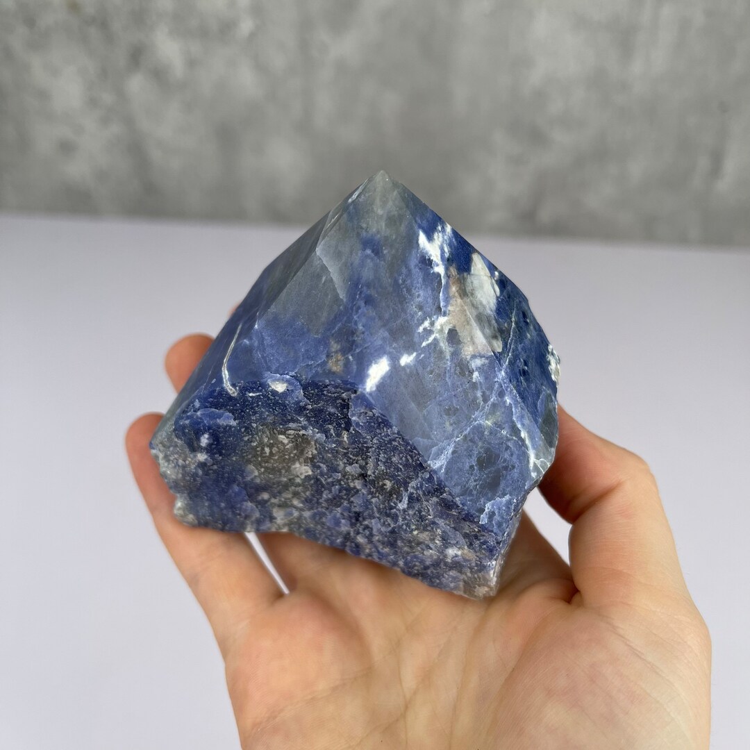 Genuine Raw Sodalite Crystal Tower Natural Blue Stone Point - Etsy