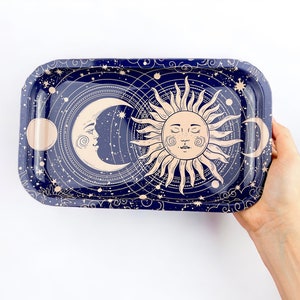 Sun & Moon Serving Tray Decorative Metal Tray Housewarming Gift ...