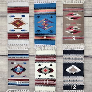 Woven Wool Table Rugs, Choose Your Color 20" X 10" Boho Aztec House ...