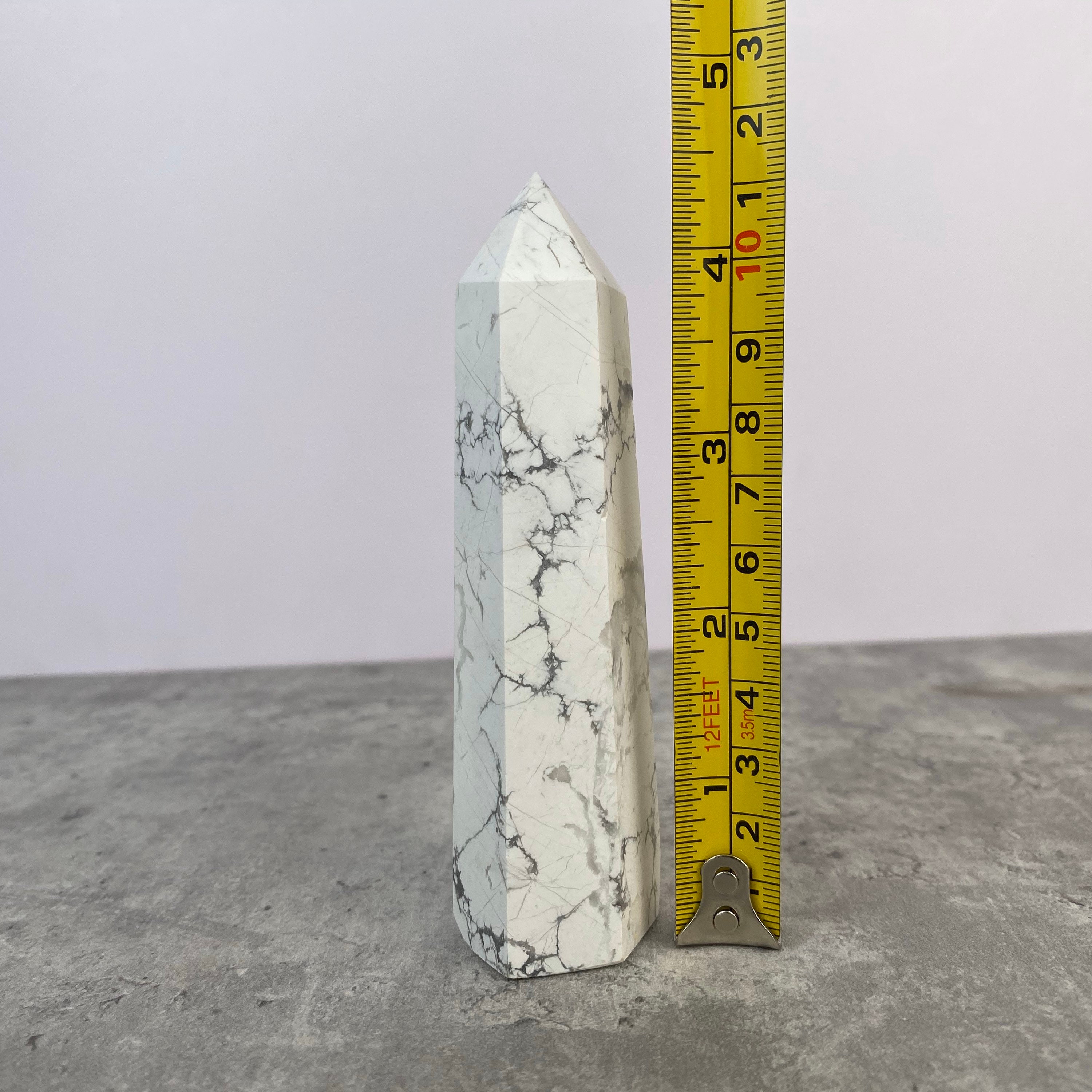 Genuine Howlite Crystal Tower Natural Crystal Point - Etsy