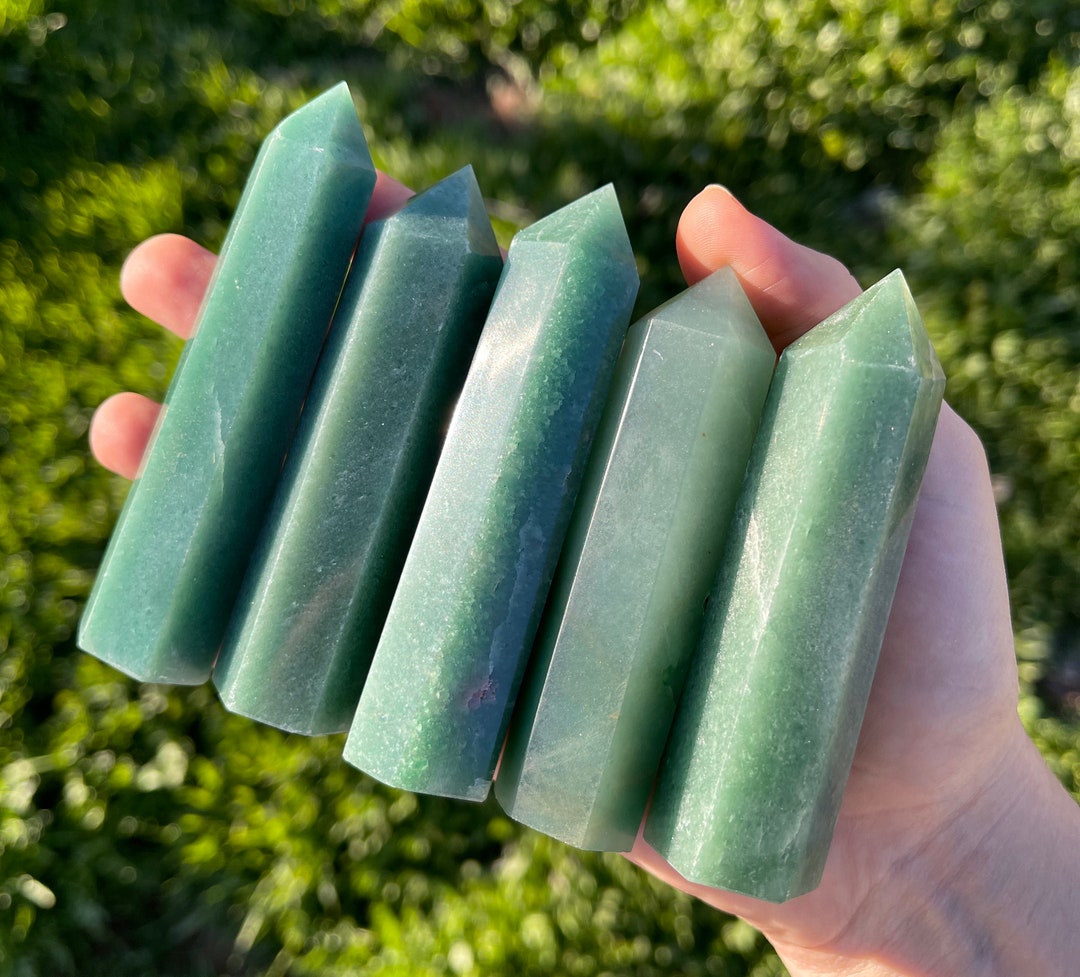 Genuine Green Aventurine Crystal Tower Standing Obelisk - Etsy