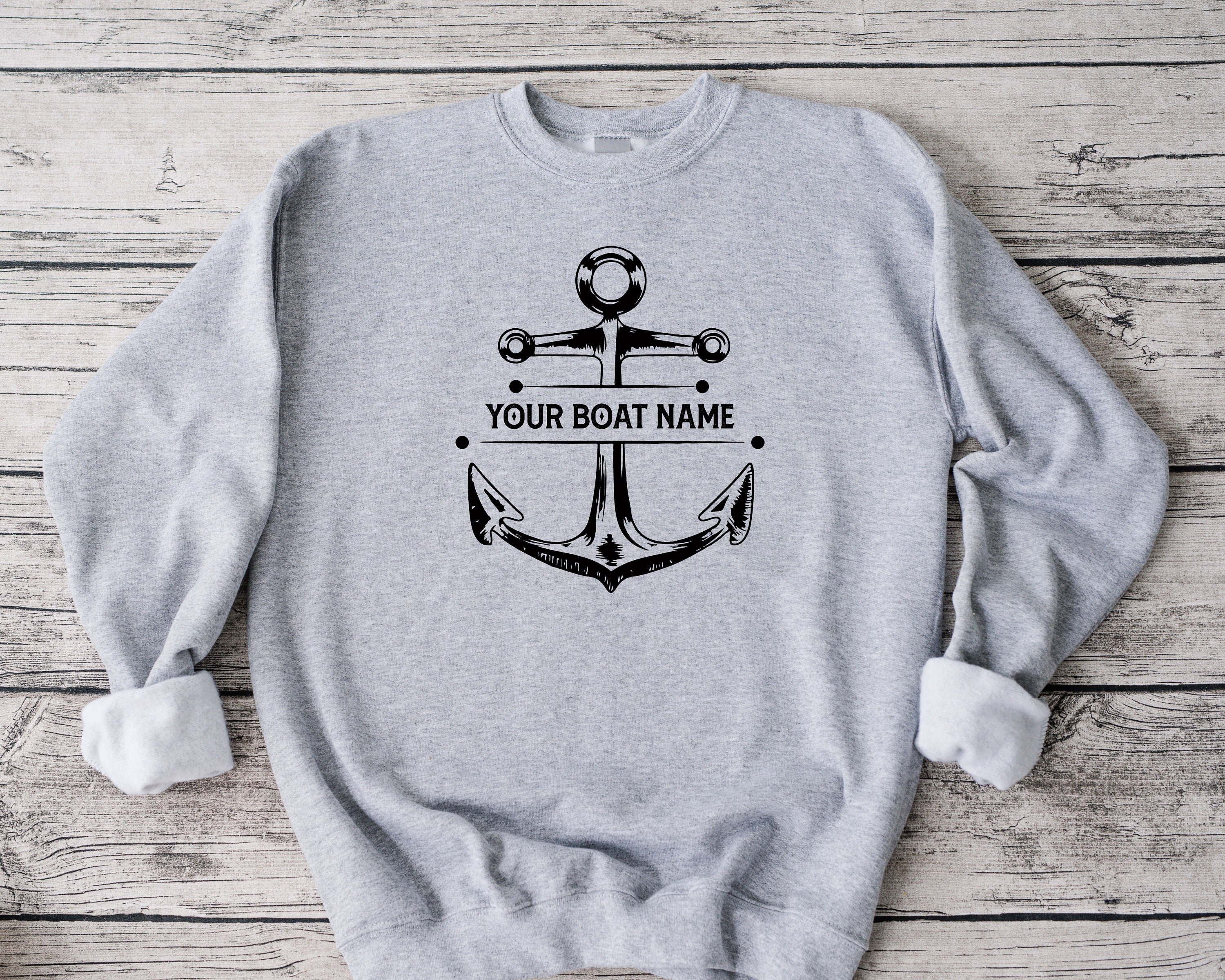 Personalized Boat Sweatshirt, Boat Name Sweatshirt, Captain Sweatshirt ...