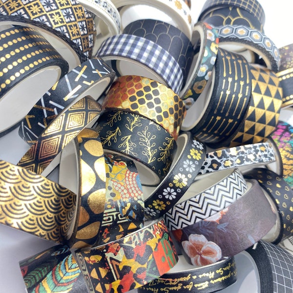 Black Washi Tape - Etsy