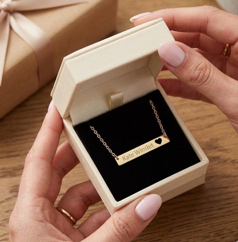 Custom Name Necklace, 18K Gold Plated Name Necklace, Personalized Name ...