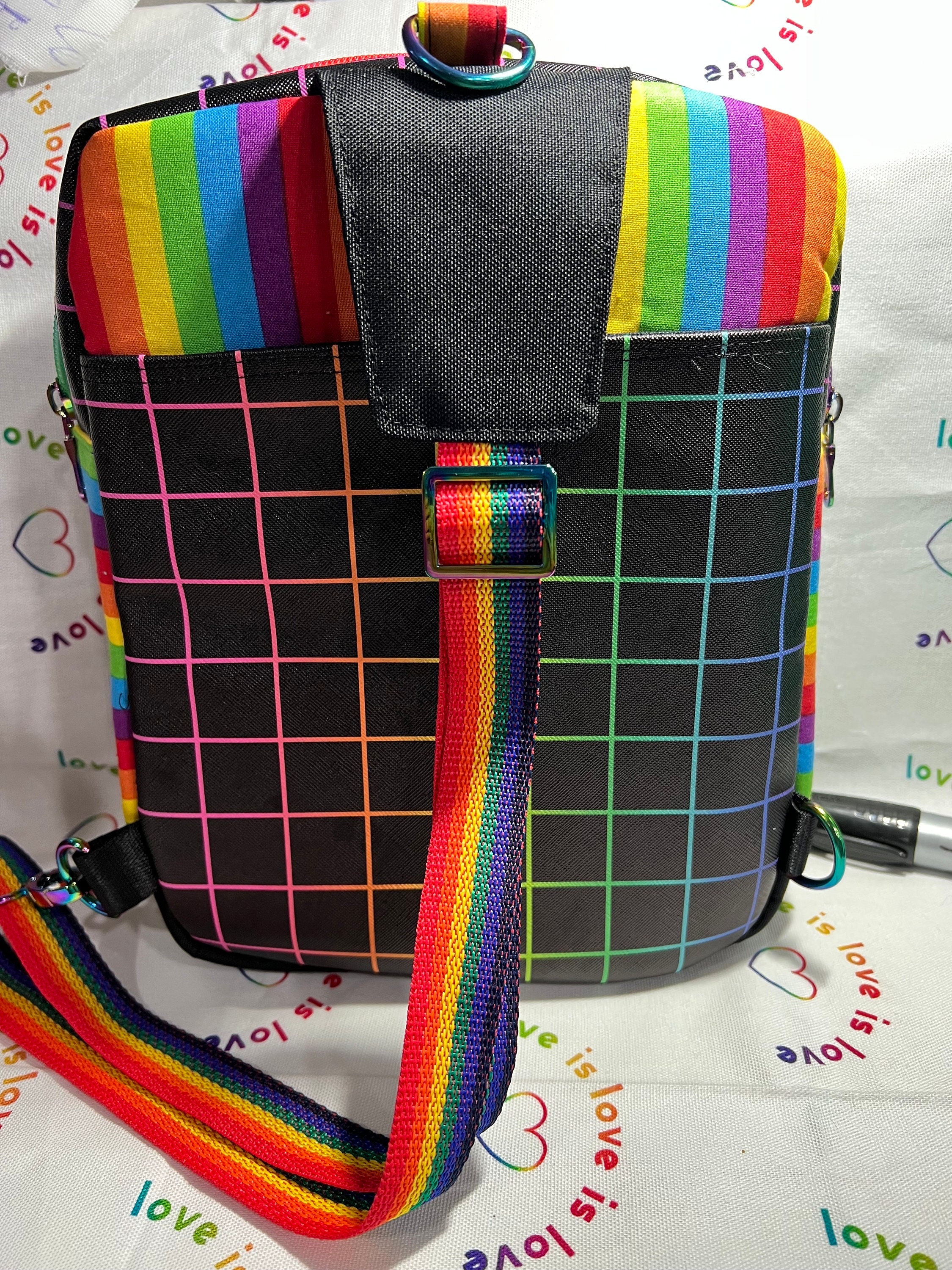 Rainbow Grid Crossbody - Etsy