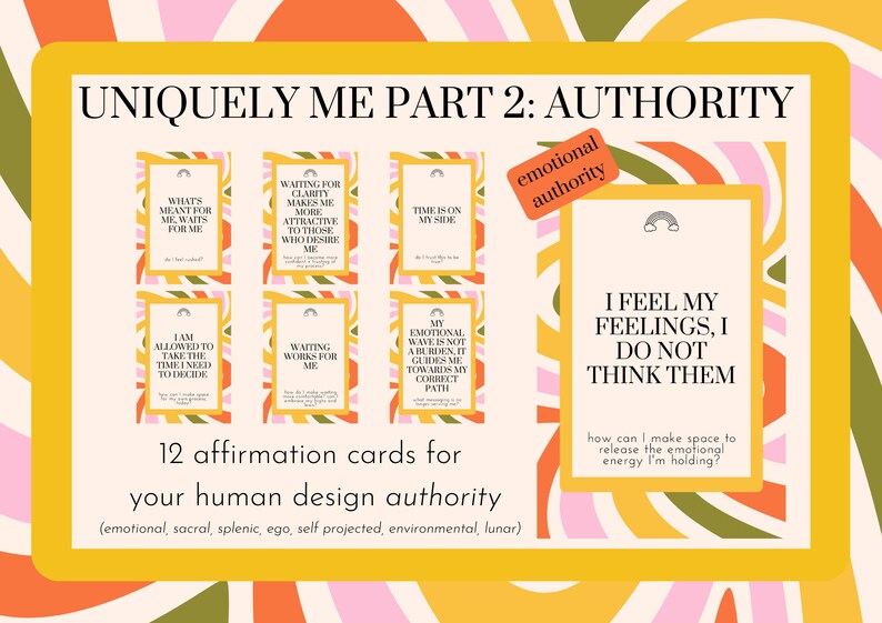 Custom Printable Human Design Affirmation Deck - Etsy