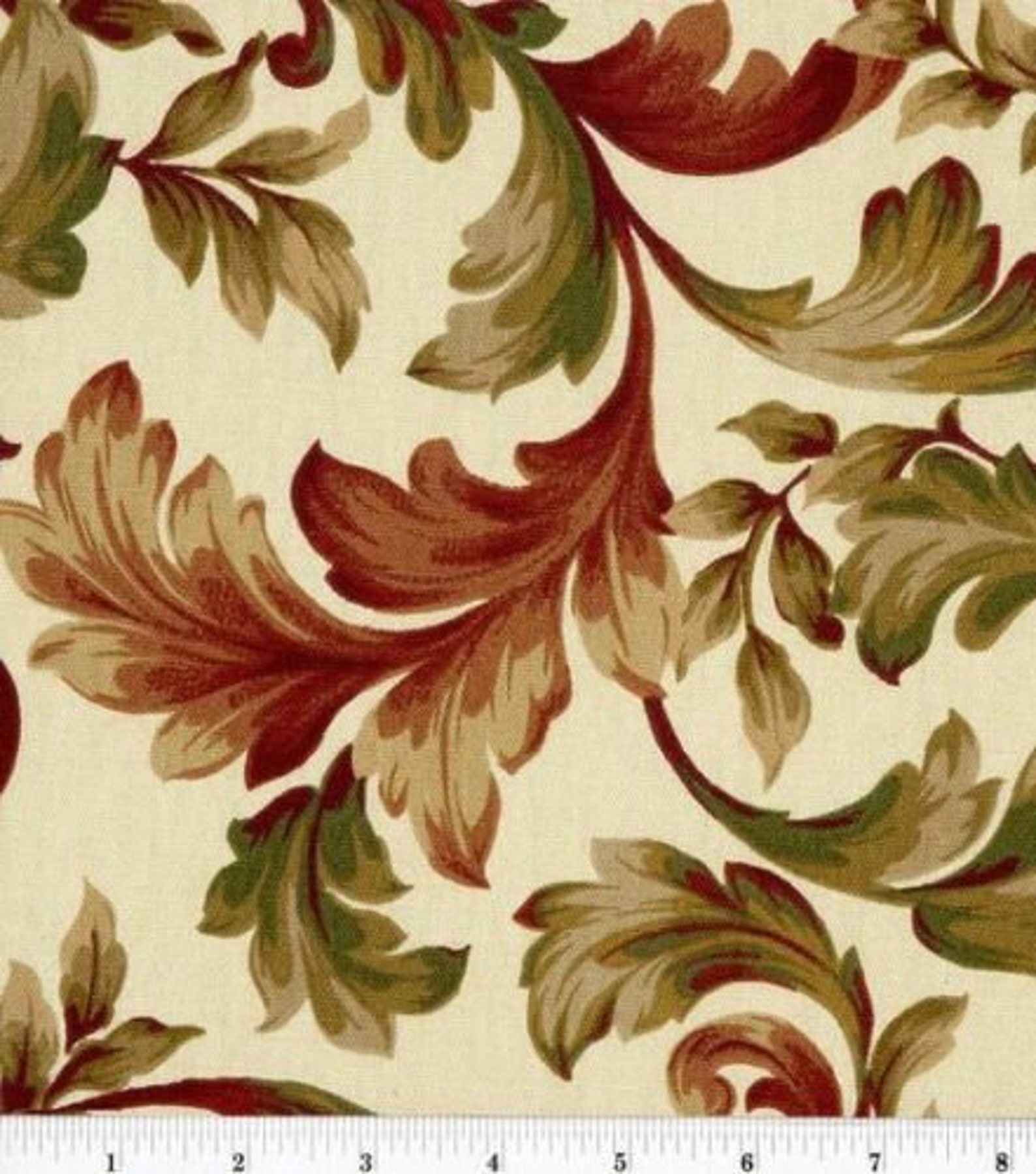 Abigail Ruby Cotton Canvas Fabric by Home Essentials by the | Etsy