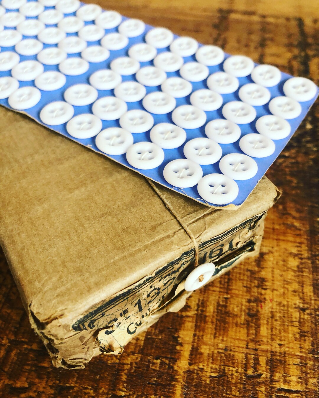 French Antique Round Opaque 4 Hole Milk Glass Buttons - New Old Stock ...