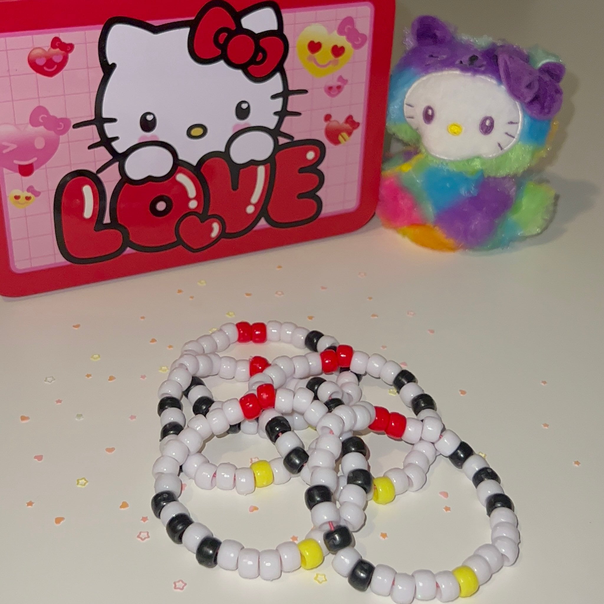 Hello Kitty Kandi Bracelet Sanrio Inspired Kandi Bracelet Hello Kitty ...