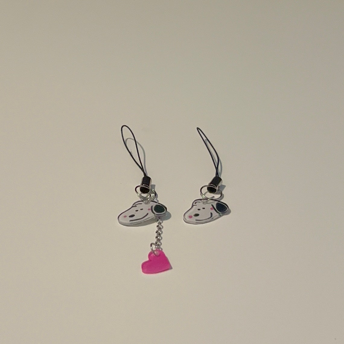 Snoopy Phone Charm | Snoopy With a Heart | Kawaii Phone Charm - Etsy