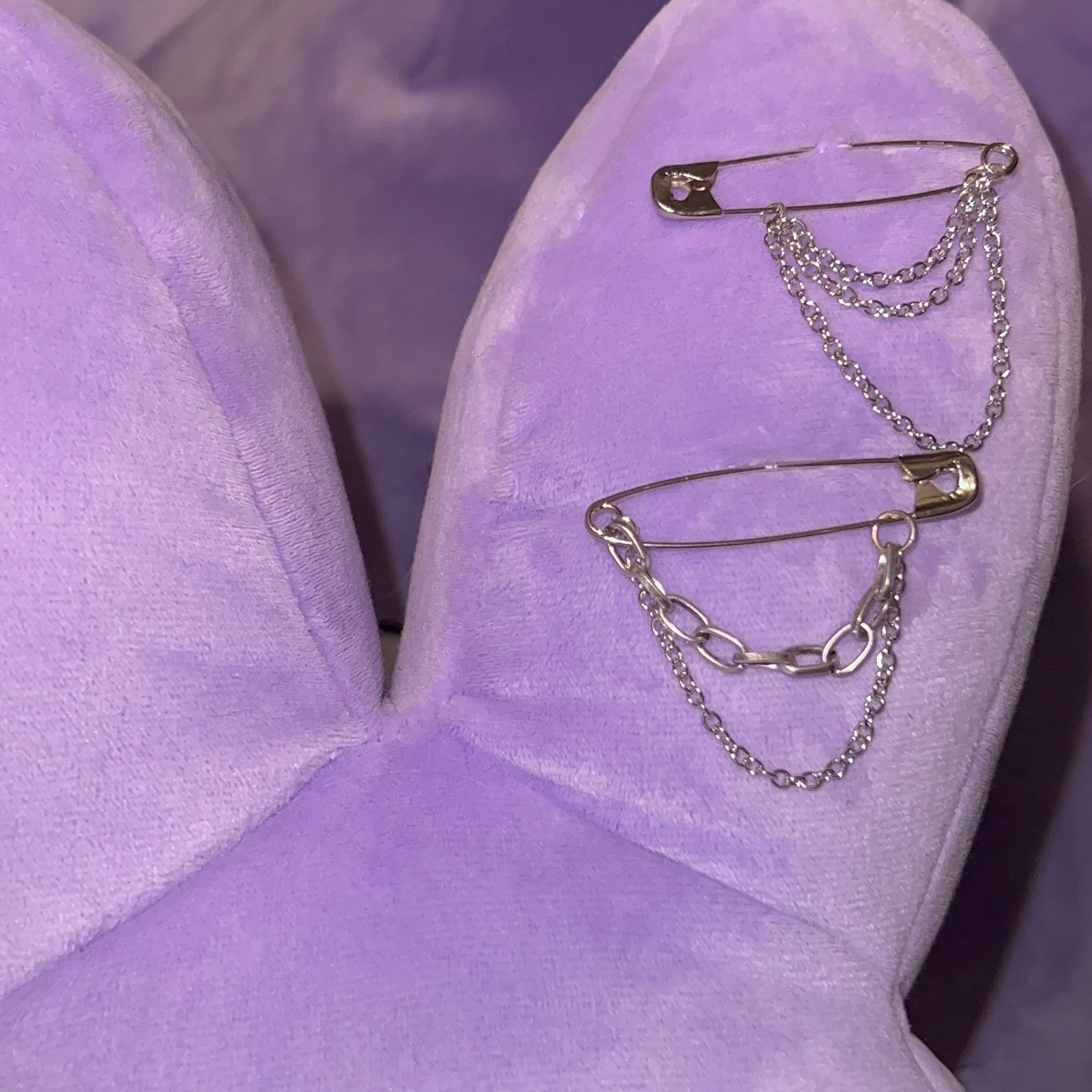 Draped Chain Safety Pin Brooch Safety Pin Charm Safety Pin - Etsy