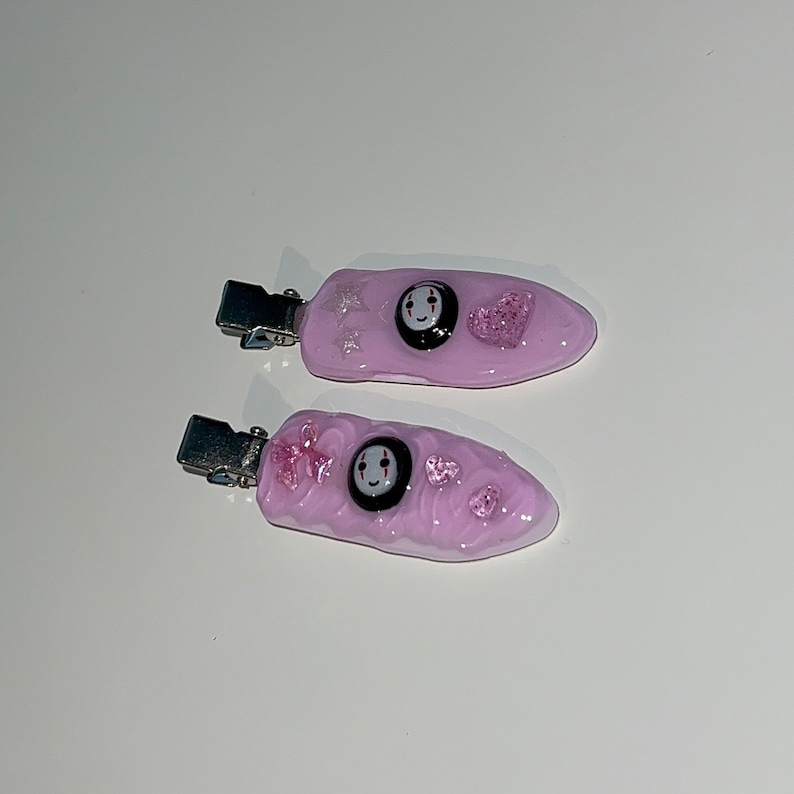 Kaonashi Custom Makeup Hair Clips Spirited Away Inspired Makeup Hair ...