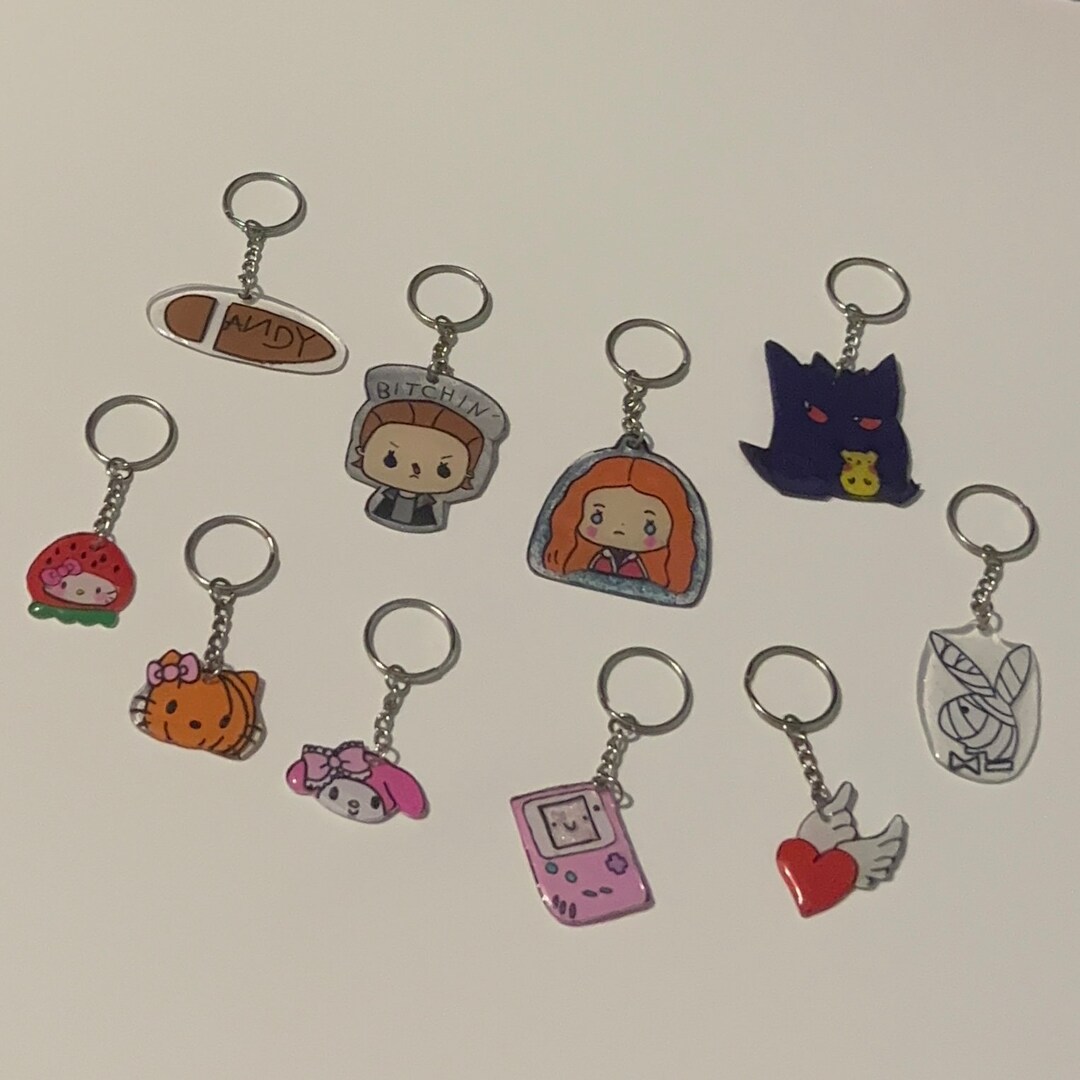 B Grade / Random Acrylic Keychains Sanrio Themed Keychains Kawaii ...