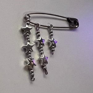 Shooting Star Safety Pin Brooch Safety Pin Charm Safety Pin Bag Charm ...