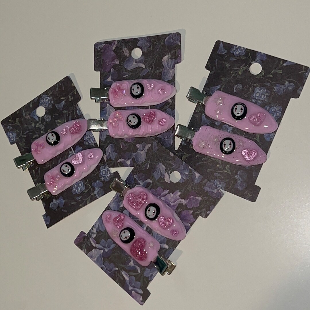 Kaonashi Custom Makeup Hair Clips | Spirited Away Inspired Makeup Hair ...