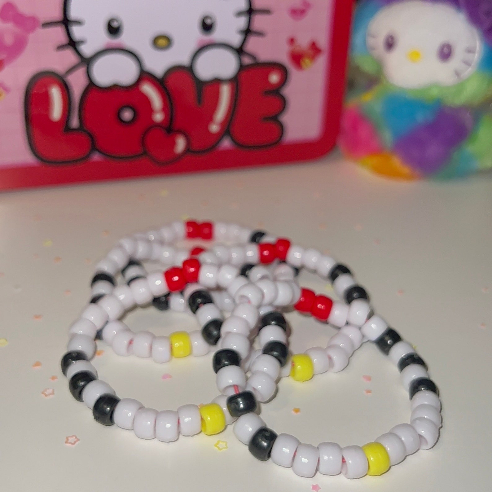 Hello Kitty Kandi Bracelet Sanrio Inspired Kandi Bracelet Hello Kitty ...
