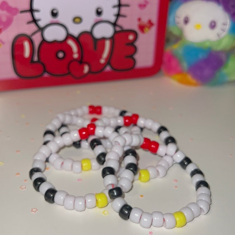 Hello Kitty Kandi Bracelet Sanrio Inspired Kandi Bracelet Hello Kitty ...