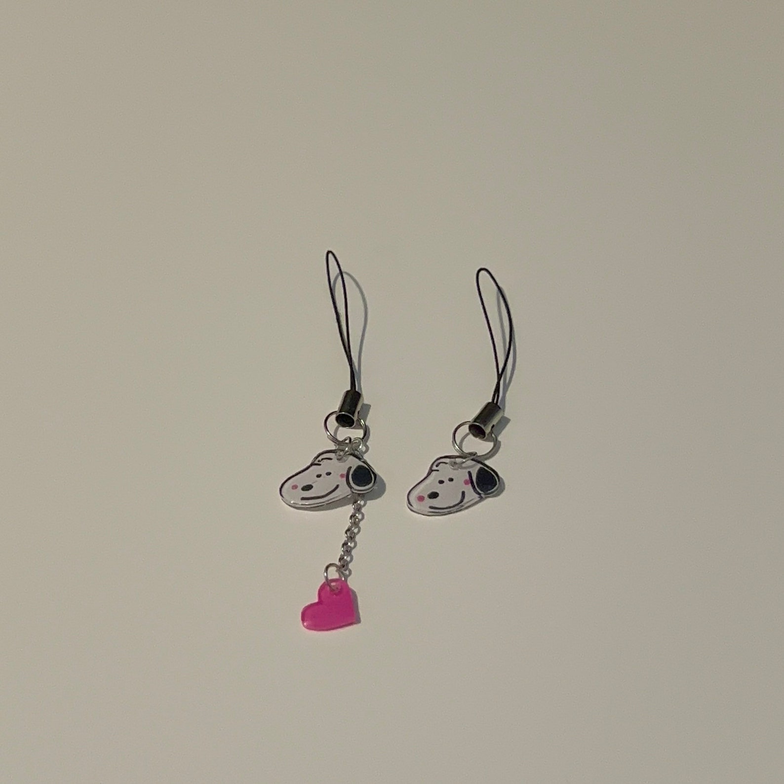 Snoopy Phone Charm | Snoopy With a Heart | Kawaii Phone Charm - Etsy