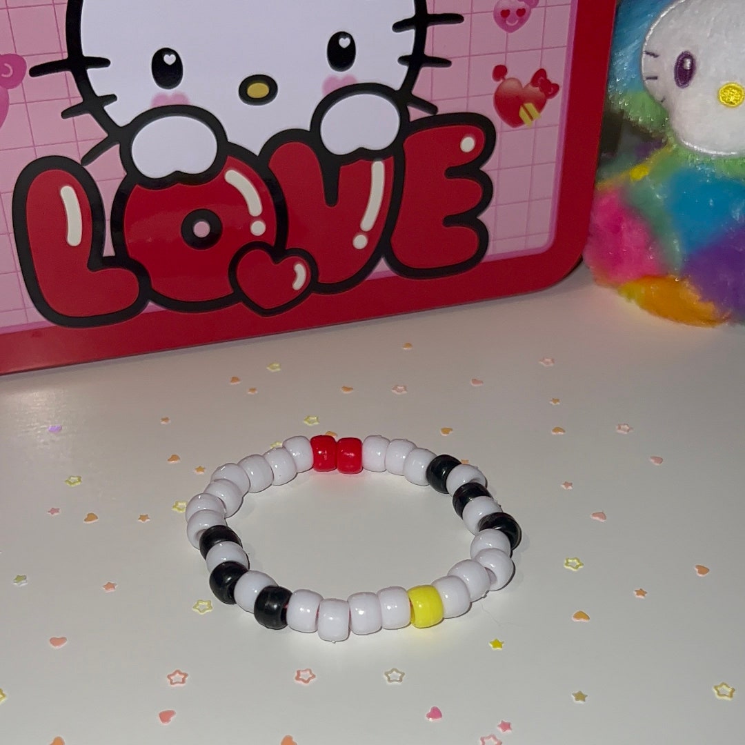 Hello Kitty Kandi Bracelet Sanrio Inspired Kandi Bracelet Hello Kitty Inspired Bracelet Sanrio ...