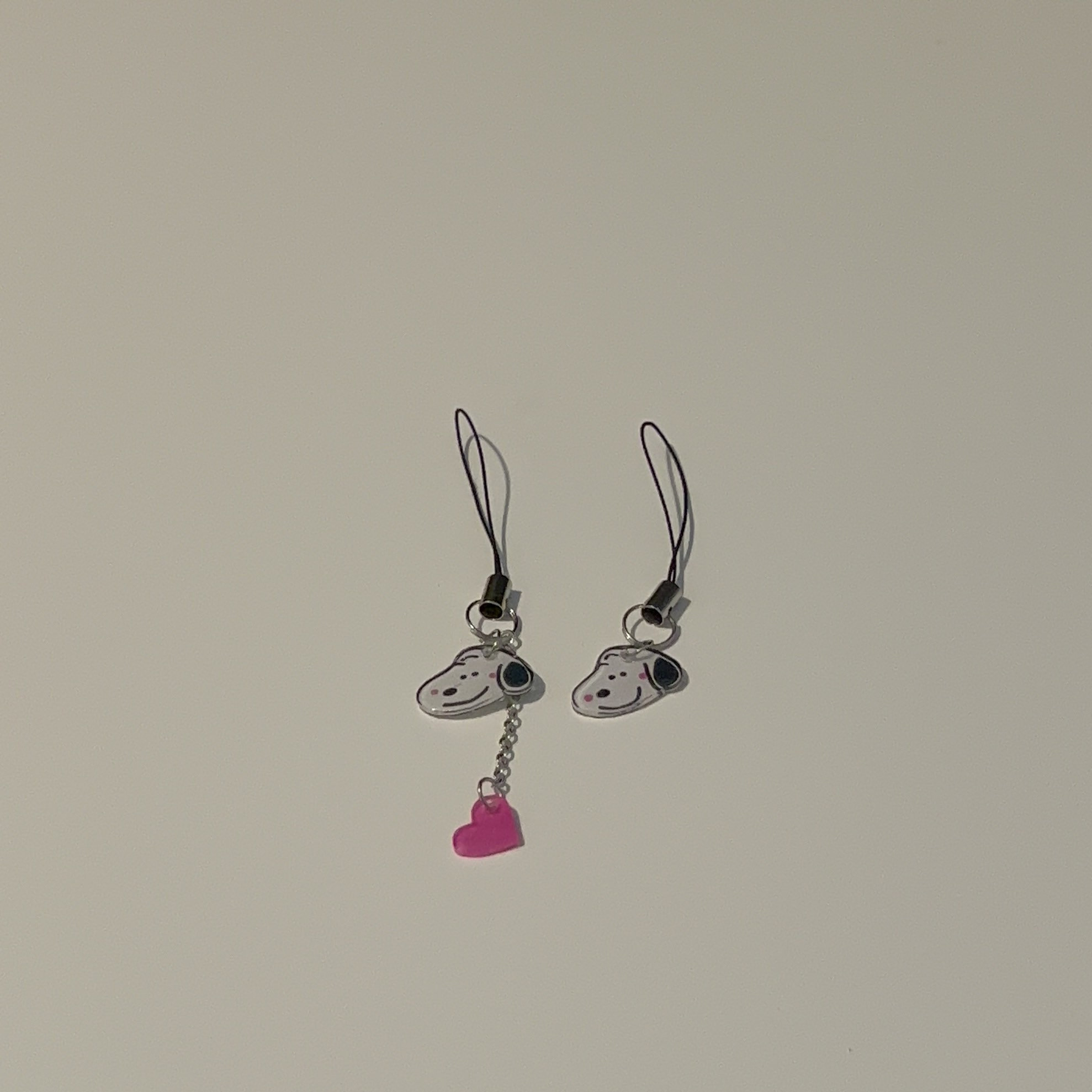 Snoopy Phone Charm | Snoopy With a Heart | Kawaii Phone Charm - Etsy