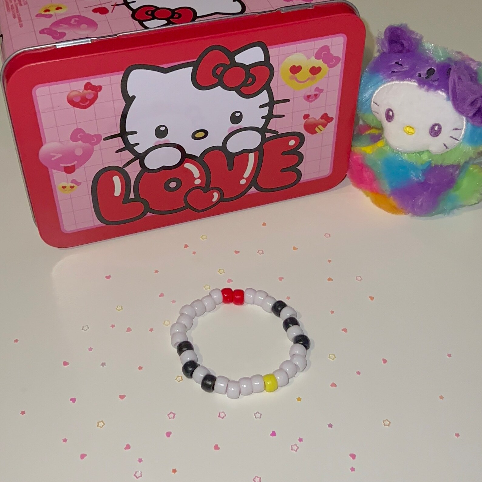 Hello Kitty Kandi Bracelet Sanrio Inspired Kandi Bracelet Hello Kitty Inspired Bracelet Sanrio ...