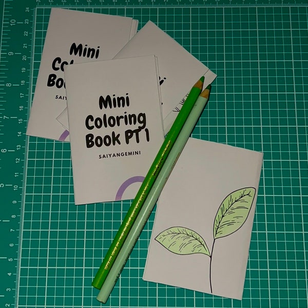 Mini Coloring Book - Etsy
