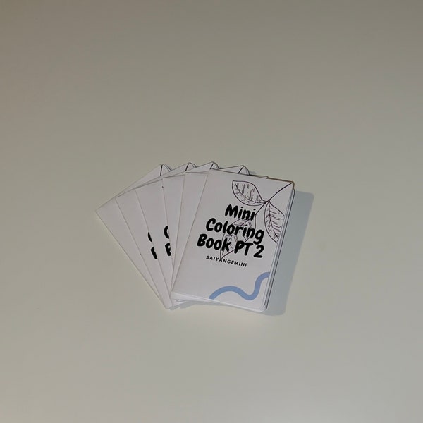 Mini Coloring Book - Etsy