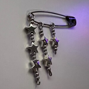 Shooting Star Safety Pin Brooch Safety Pin Charm Safety Pin Bag Charm ...