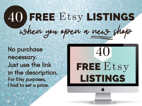 Get 40 Free Listings Link in Description Etsy Referral | Etsy