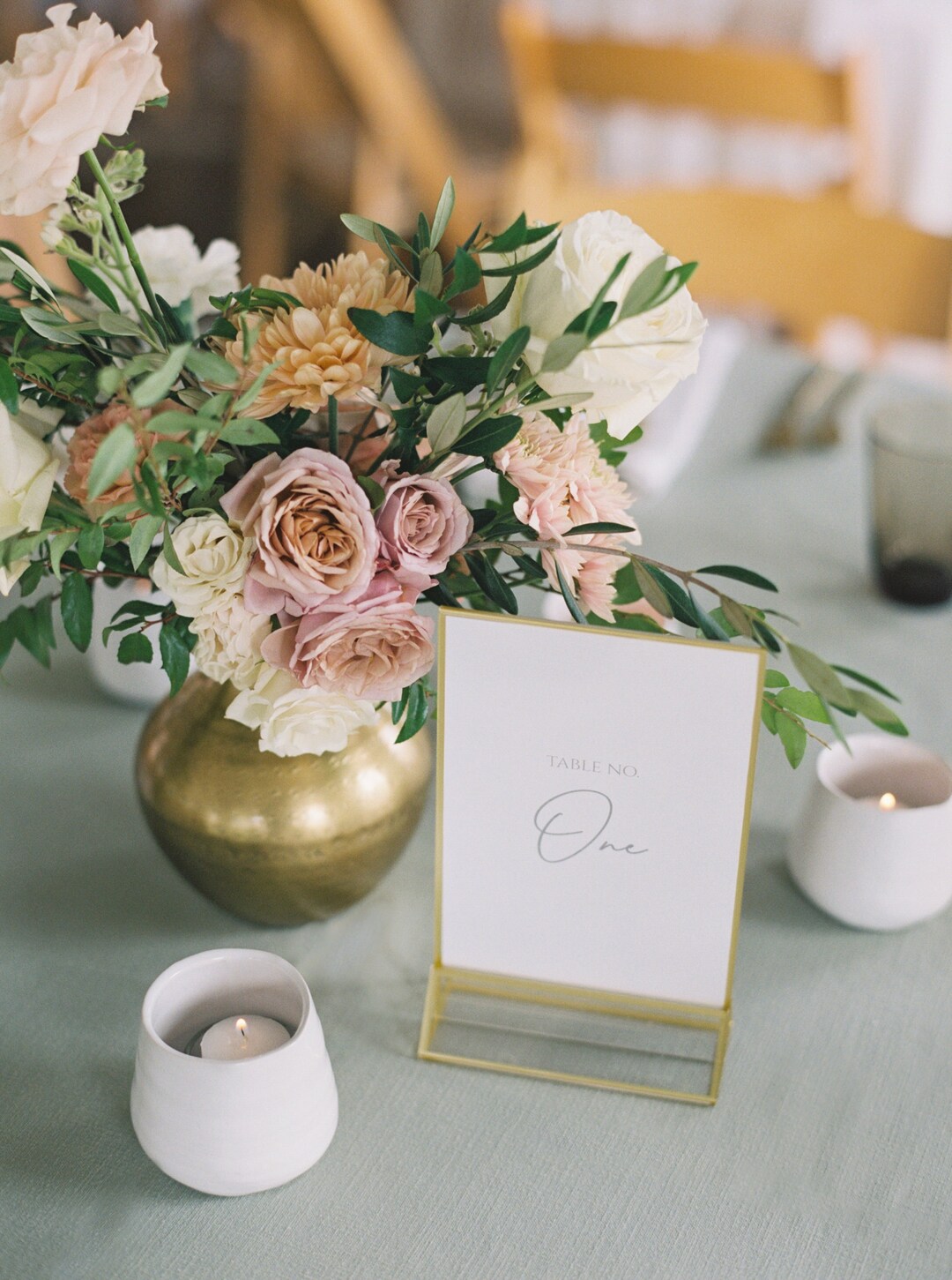 CLARA | Table Numbers Template, Classic Table Number Cards, Editable ...