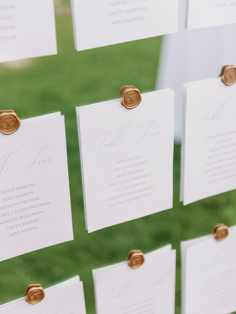 CLARA | Seating Chart Template, Seating Chart Cards, Classic Wedding ...