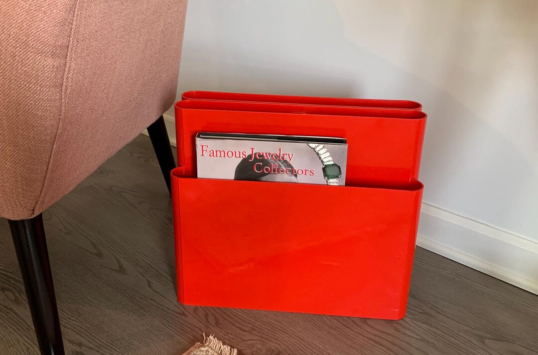 Vintage Kartell Magazine Rack Vintage Magazine Rack With Compartments ...