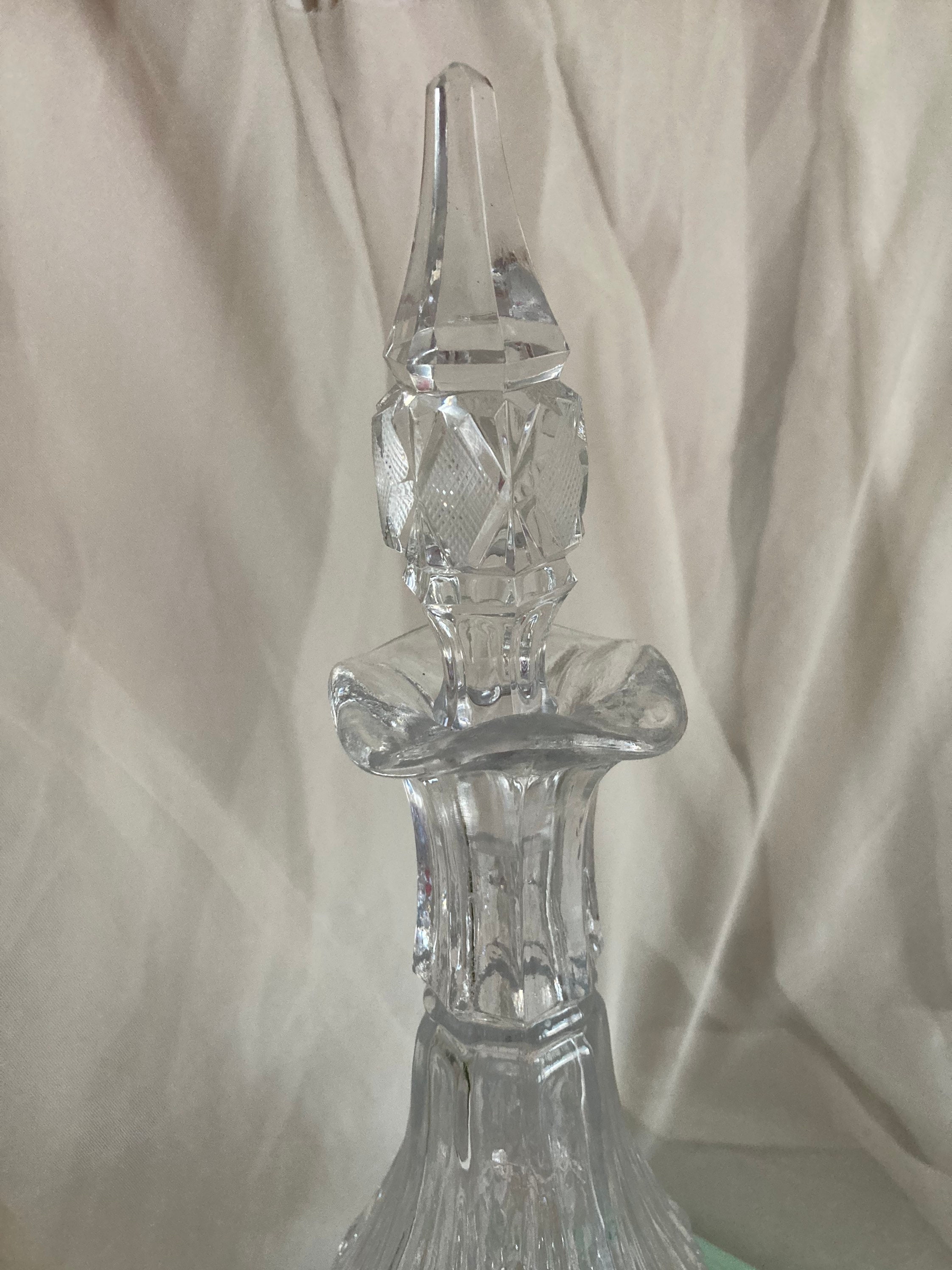 Vintage Glass Decanter Cut Glass Beautiful Decanter Wine - Etsy
