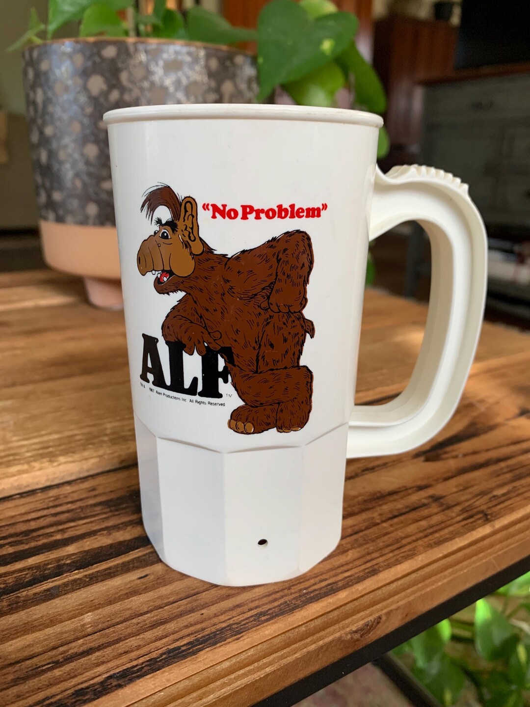 1987 ALF Mug- No Problem Plastic ALF Mug 1980s TV Show Character Mug ...